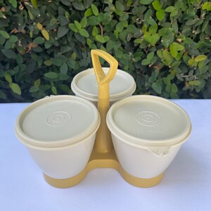 Vintage Tupperware Condiment Caddy With Spoons in Harvest Gold - Etsy