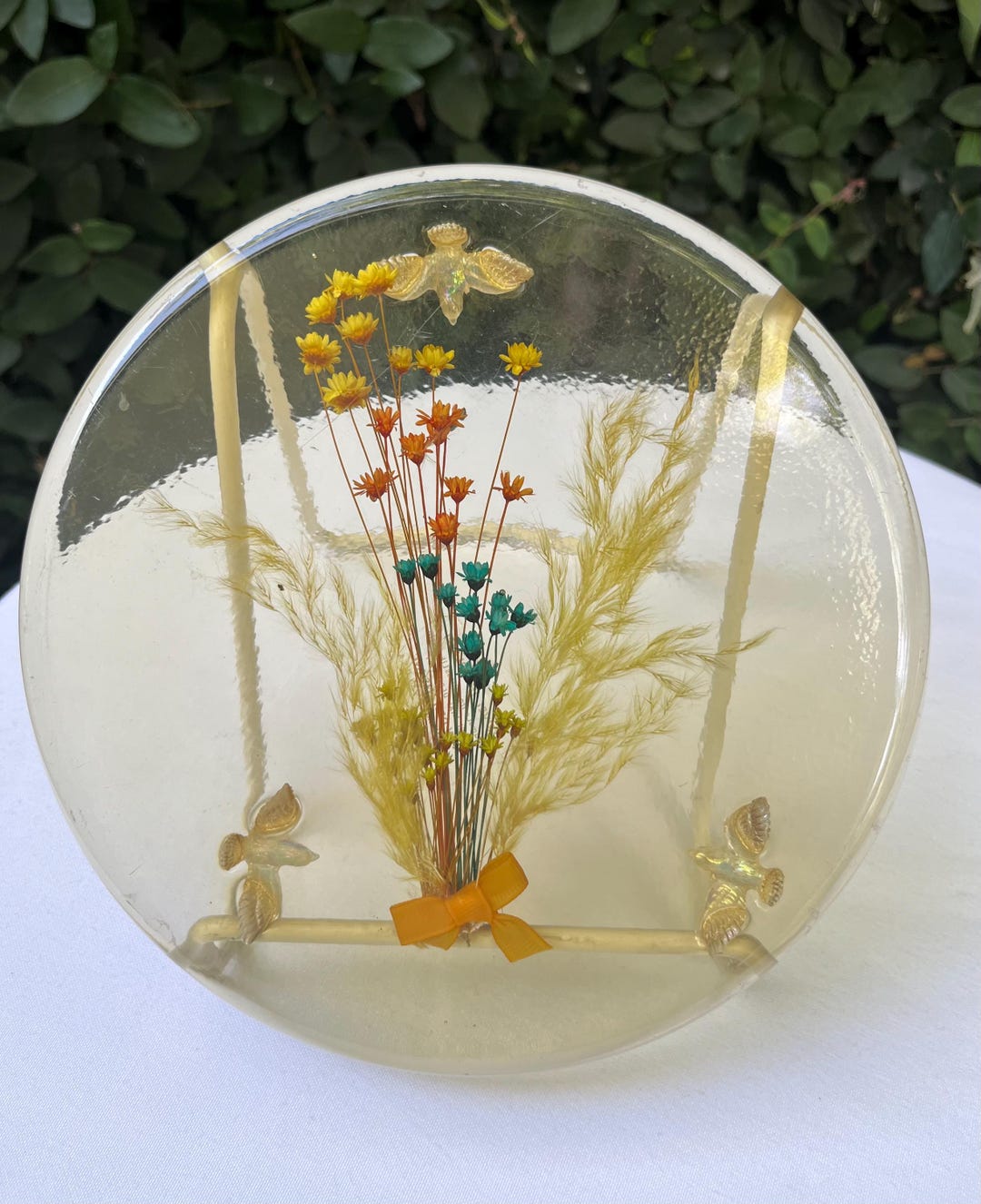 Resin Trivet Hotplate With Dried Flowers and Birds - Etsy