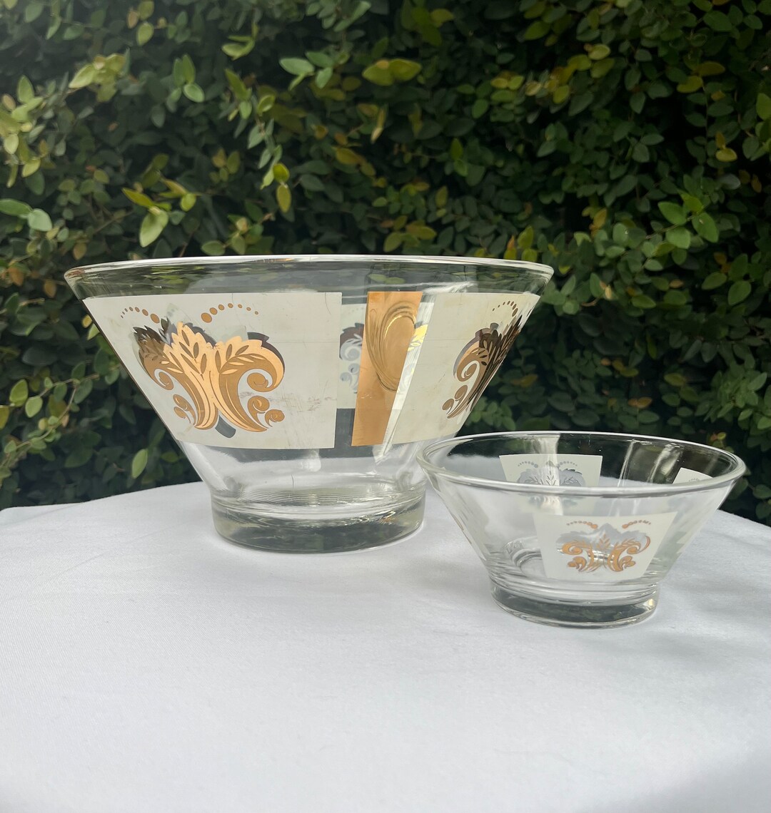 Anchor Hocking Fluer De Leis Pattern Chip and Dip Set - Etsy