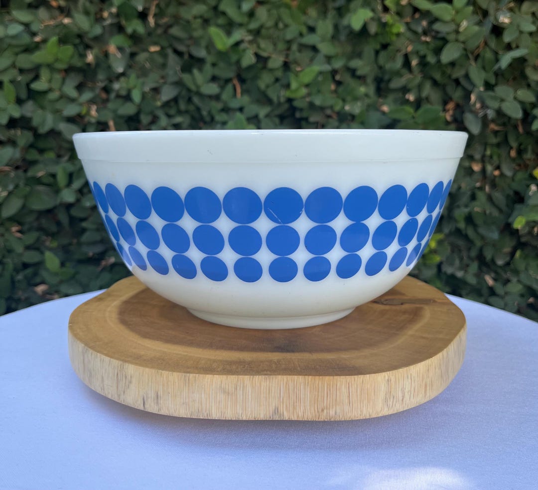 Pyrex Dot Mixing Bowl 403 Blue - Etsy