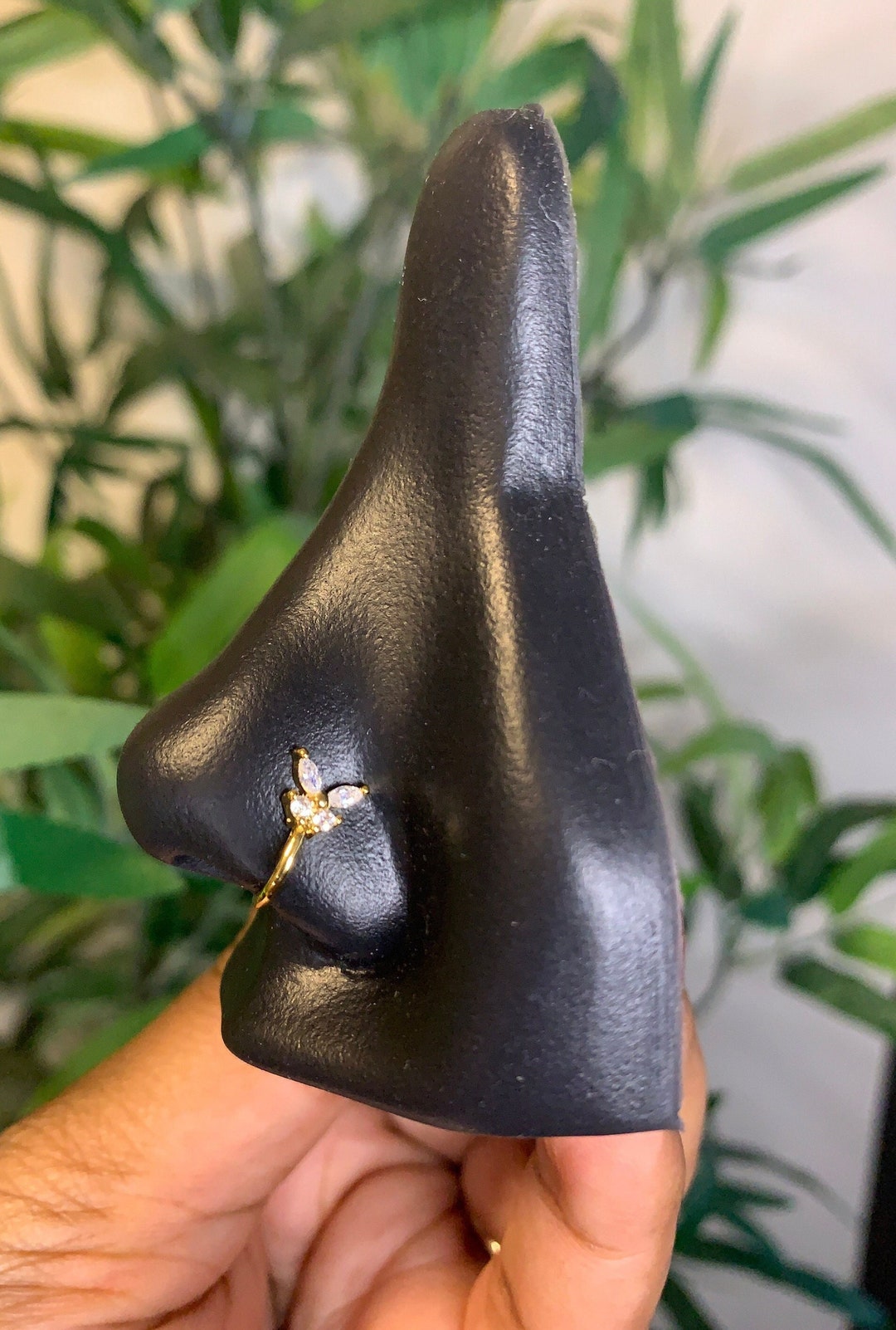 Butterfly Nose Cuff Beautiful Clip on Non- Piercing Nose Ring Gold ...