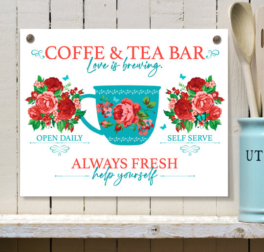 Coffee Poster Print Coffee Menu Poster Coffee Bar Sign Coffee Bar Decor ...