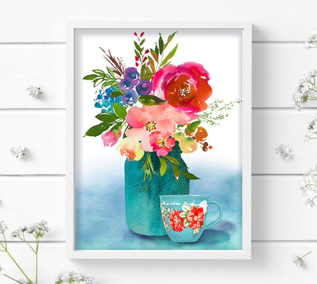 Floral Country Decor Poster Farmhouse Wall Decor Farmhouse Decor ...