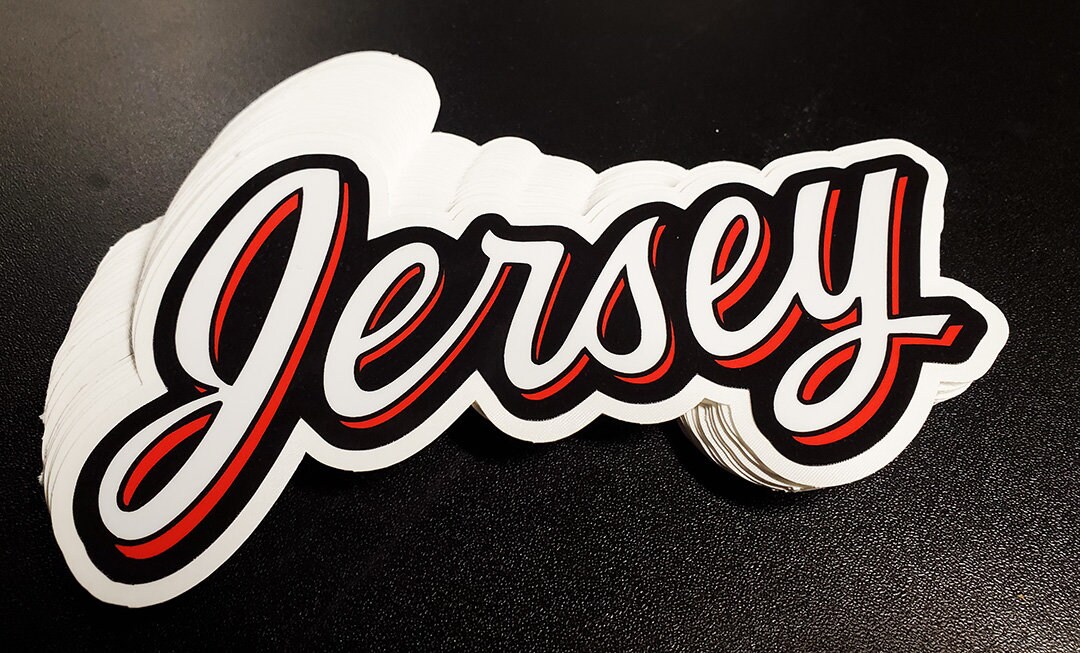 Jersey Jersey Sticker - 3 Sizes Available - Etsy