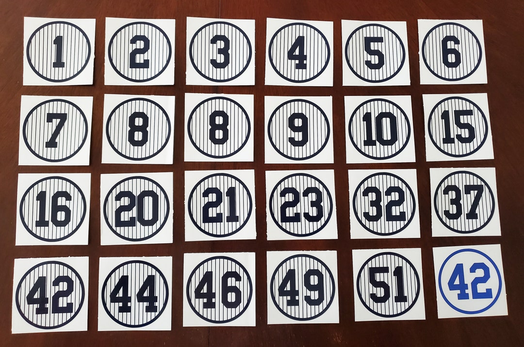 Unofficial Replica Yankees Retirement Numbers - 4 Sizes Available - Etsy