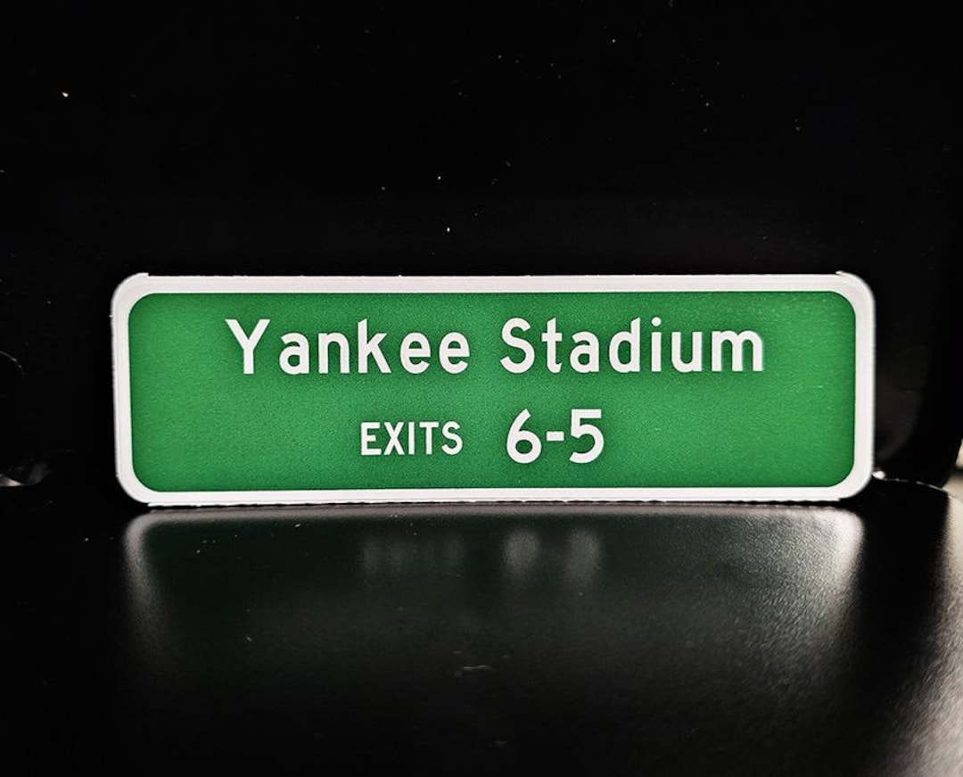 Yankee Stadium Highway Exit Sign Sticker - Etsy