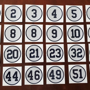 Unofficial Replica Yankees Retirement Numbers - 4 Sizes Available - Etsy