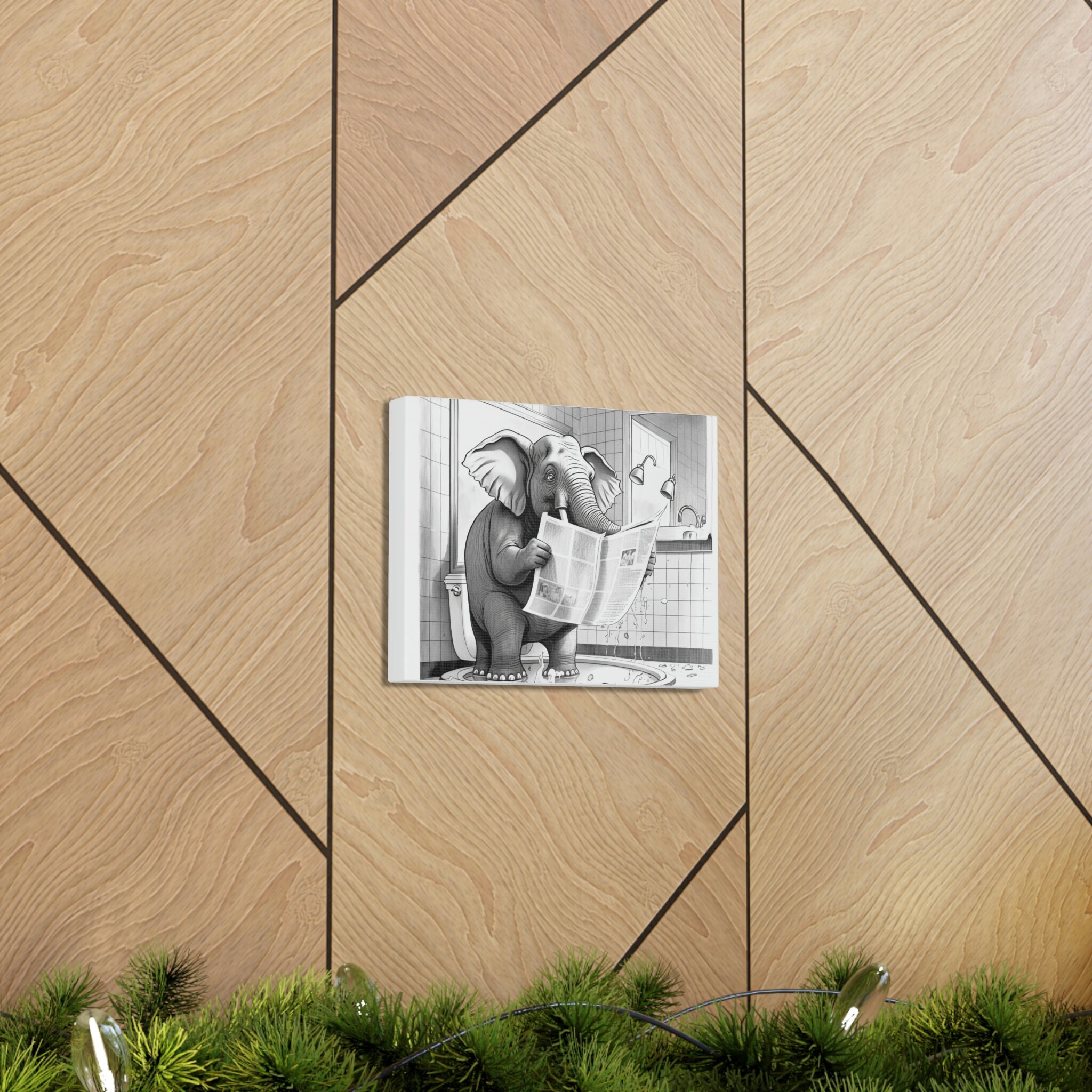 Elephant Bathroom Art, Cute Elephant Wall Art, Bathroom Wall Art ...