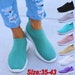 Women Flat Slip Shoes Women Lightweight Sneakers Flat Shoes Running ...
