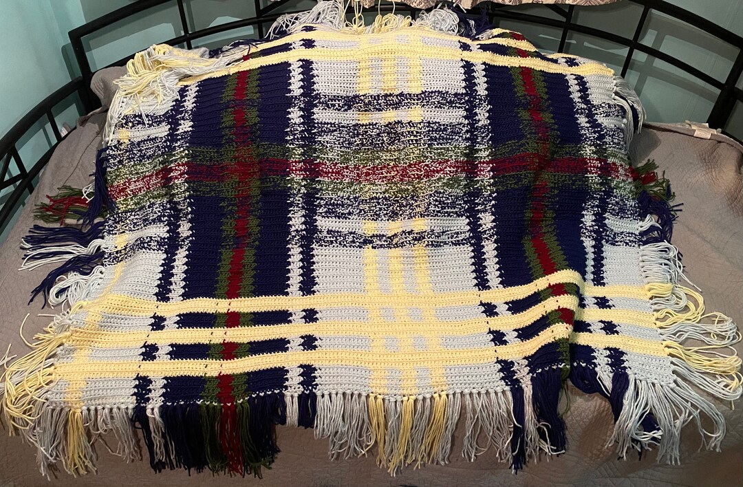 Bell Scottish Clan Tartan Throw Crochet Pattern - Etsy