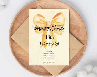 Editable Birthday Invitation Template | Instant Download | Customizable ...