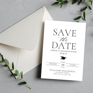 Editable Graduation Party Invitation | Class of 2025 Canva Template ...