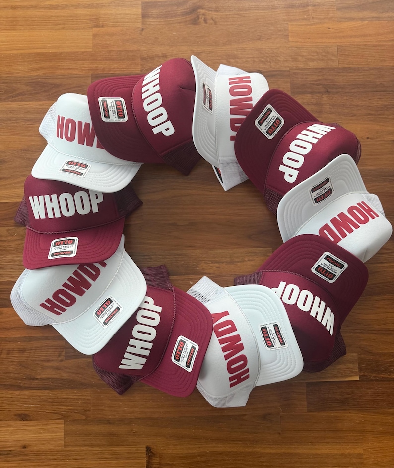 Whoop Puff Print Trucker Hat, Gigem Hats, Gig’em Cap, Aggies Caps - Etsy