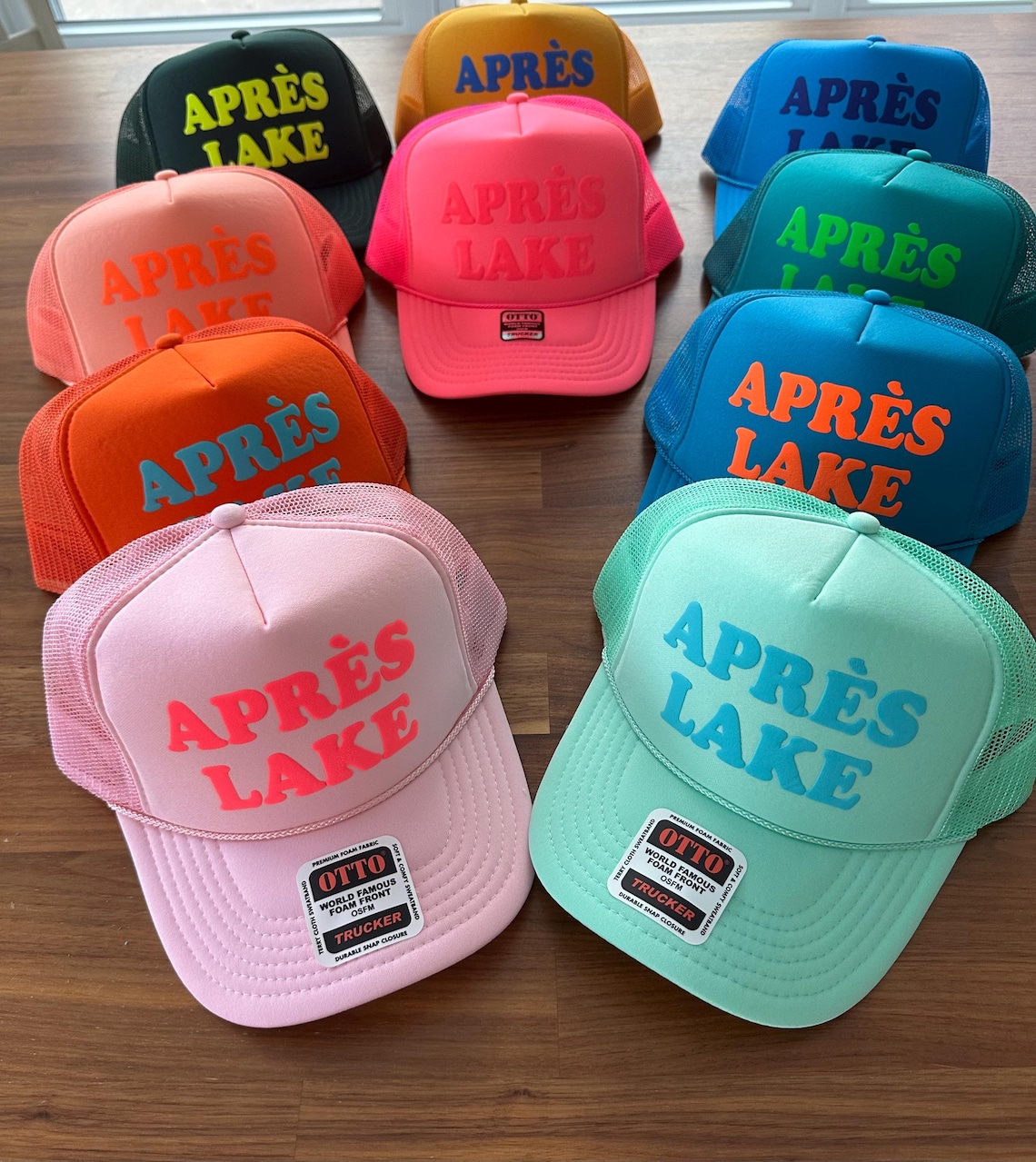 Après Lake Custom Puff Print Trucker Hat, Boat Trip Hats, APRES Caps - Etsy