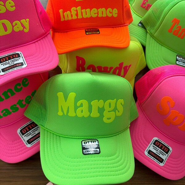Neon Trucker Hat - Etsy