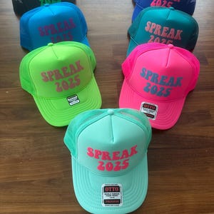 Spring Break Custom Puff Print Trucker Hat, Girls Vacation Custom Hat ...