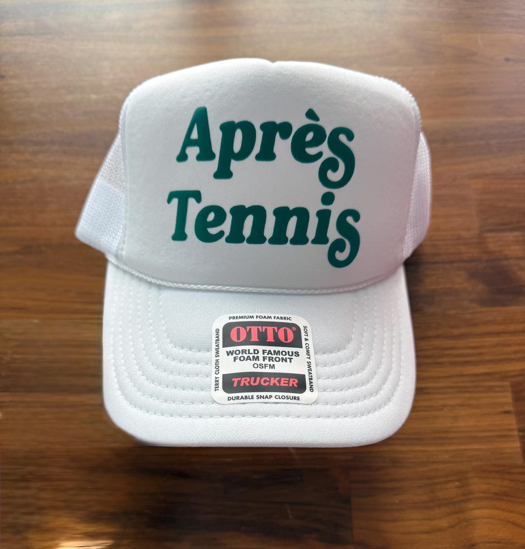 Après Tennis Puff Print Trucker Hat, Après Custom Tennis Trucker Cap ...
