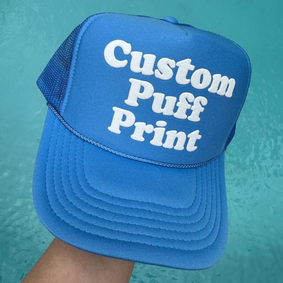 Custom Puff Print Trucker Hat, Custom Baseball Cap, Custom Mesh Back ...