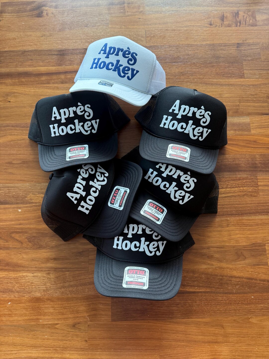 Custom Sports Hat, Après Hockey Puff Print Trucker Hat, Après Tennis ...
