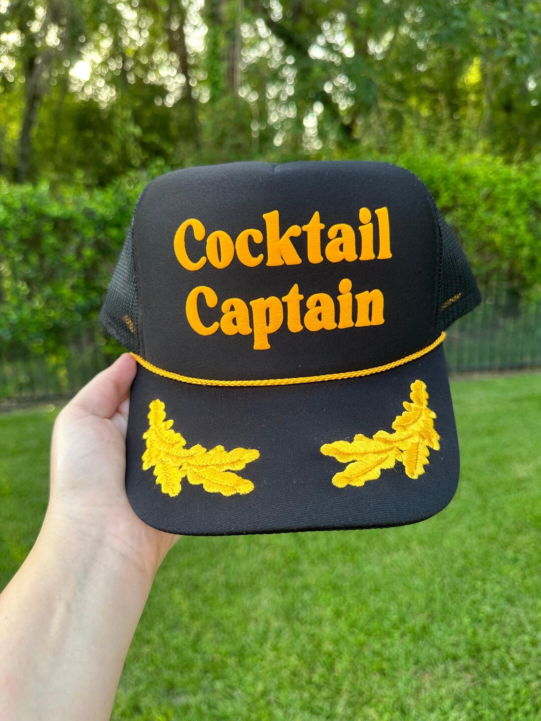 Cocktail Captain Custom Trucker Hat, Captain of the Cocktails Trucker ...