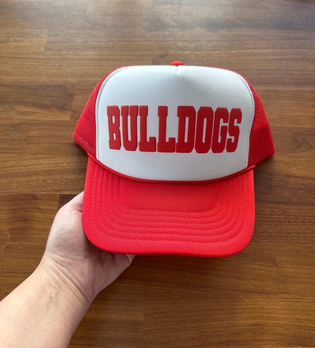 Bulldogs Puff Print Trucker Hat, Bulldogs Trucker Hat, Game Day Hat ...