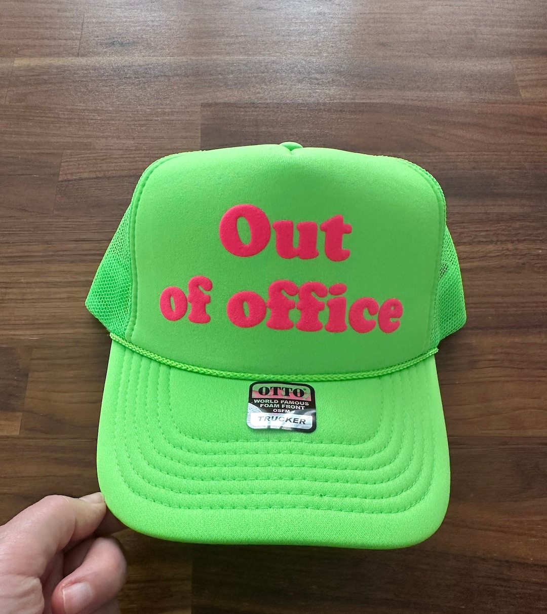 Out of Office Fun Hat, Out of Office Puff Print Trucker Caps, Out of ...