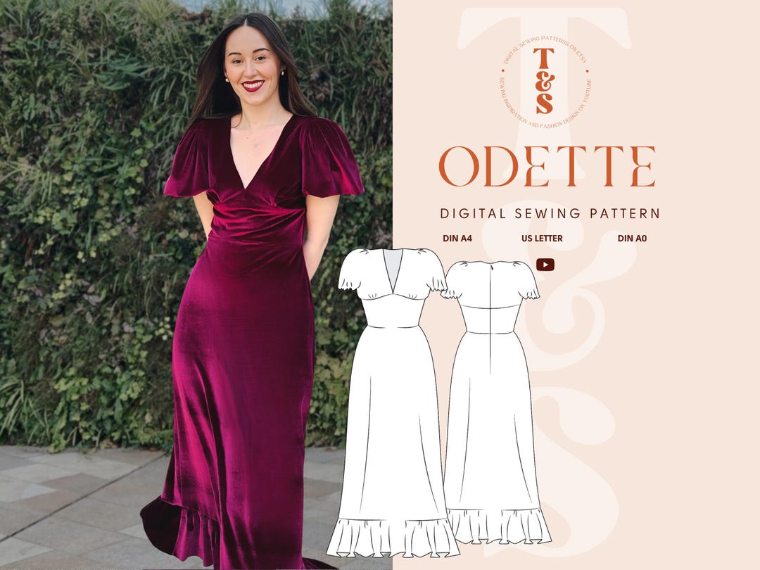 Odette 2-in-1 Perfect Occasion and Party Dress PDF Sewing Pattern - Etsy