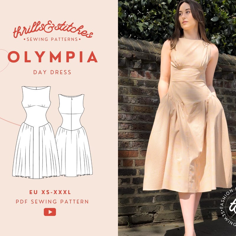 Drop Waist Dress Pattern - Etsy