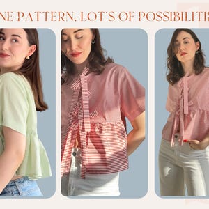 Poppy 2-in-1 Peplum Blouse Beginner Friendly | Two Sleeve Options ...