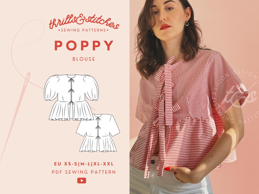 Poppy 2-in-1 Peplum Blouse Beginner Friendly | Two Sleeve Options ...