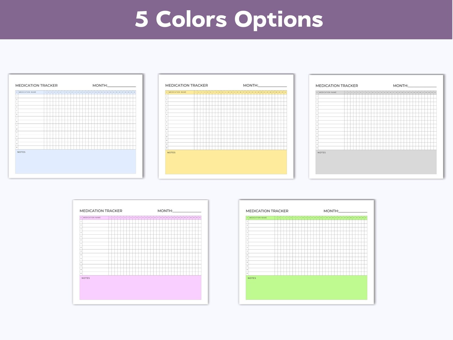 Medication Tracker Printable Template, Medication Log, Simple Medicine ...