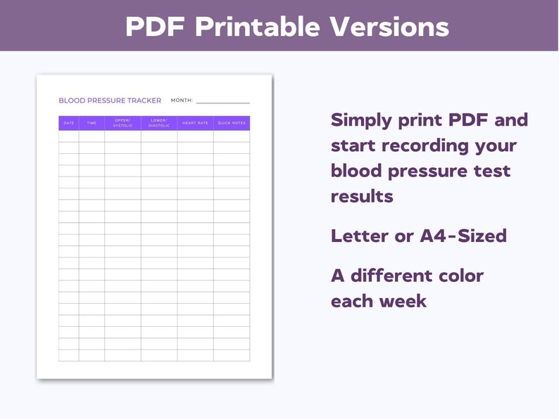 Blood Pressure Log Printable Template, Editable Blood Pressure Chart ...