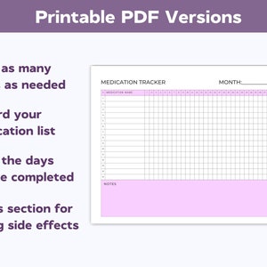 Medication Tracker Printable Template, Medication Log, Simple Medicine ...