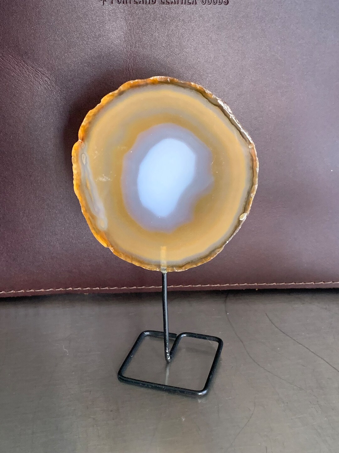 Agate Slice on Stand - Agate Slice - Agate on Stand - Agate Slab - Home ...