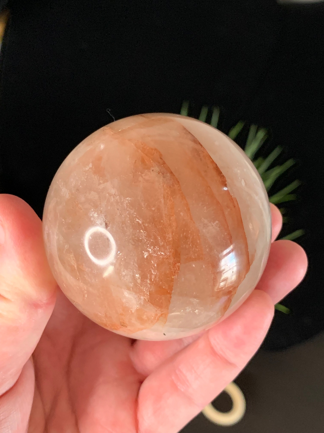 Red Hematoid Crystal Sphere, Polished Fire Quartz Gemstone Sphere, Red ...