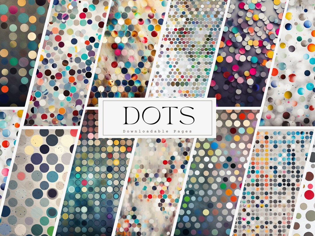 Dots Printable Pattern Papers Seamless Texture Supplies - Etsy