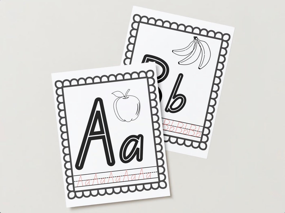 Homeschool Preschool Alphabet Coloring & Practice Printable File Abc's ...