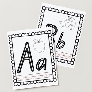 Homeschool Preschool Alphabet Coloring & Practice Printable File Abc's ...
