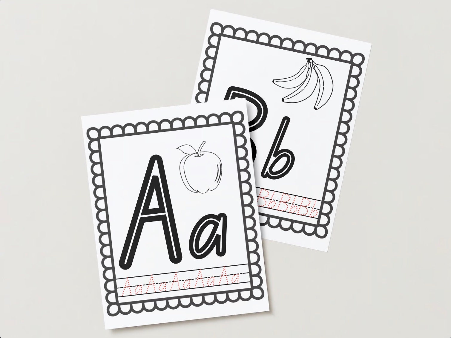 Homeschool Preschool Alphabet Coloring & Practice Printable File Abc's ...