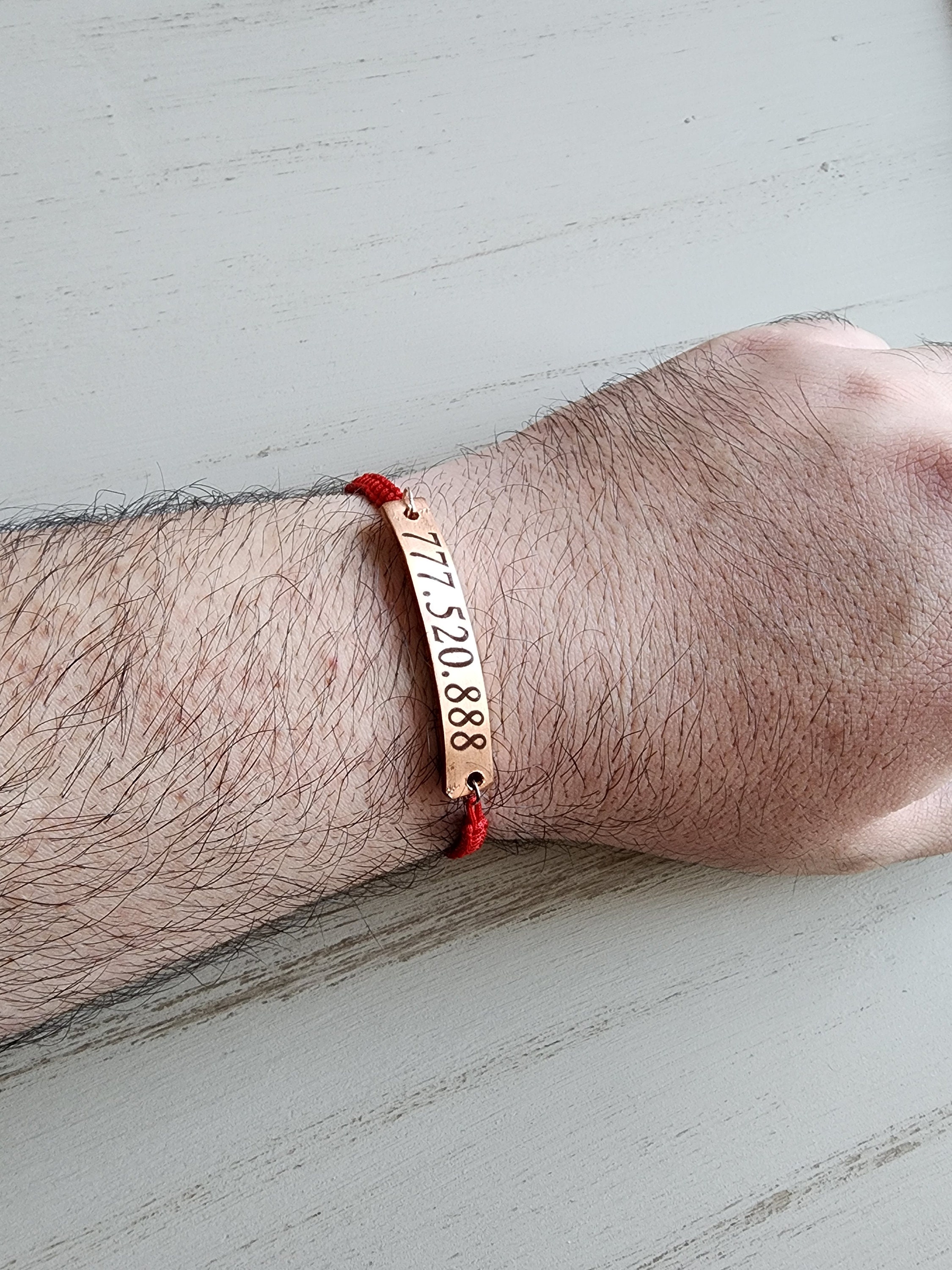 Personalized Angel Number Bracelet for Women & Men, Copper Macrame ...