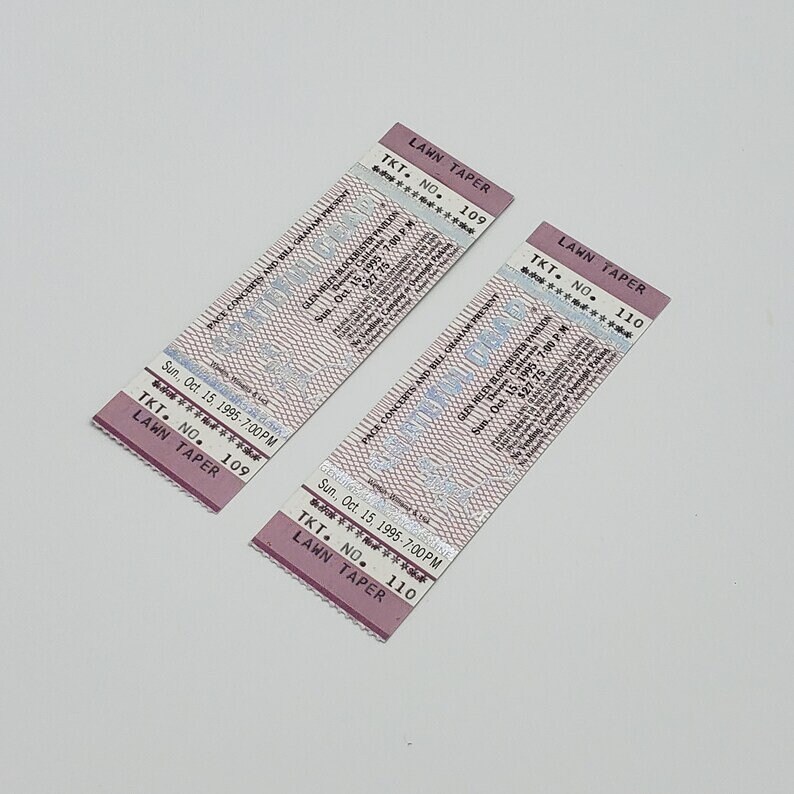RARE GRATEFUL DEAD Concert Taper Tickets Fall 1995 Unused Grateful Dead ...
