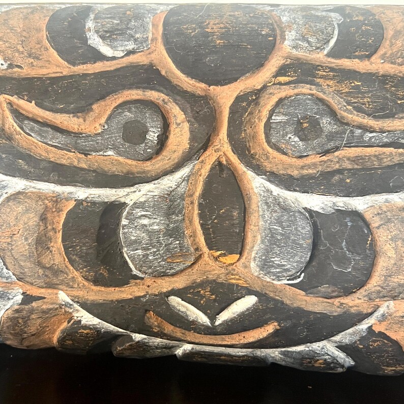 Vintage Papua New Guinea Garamut Crocodile Silt Drum Brown/black - Etsy