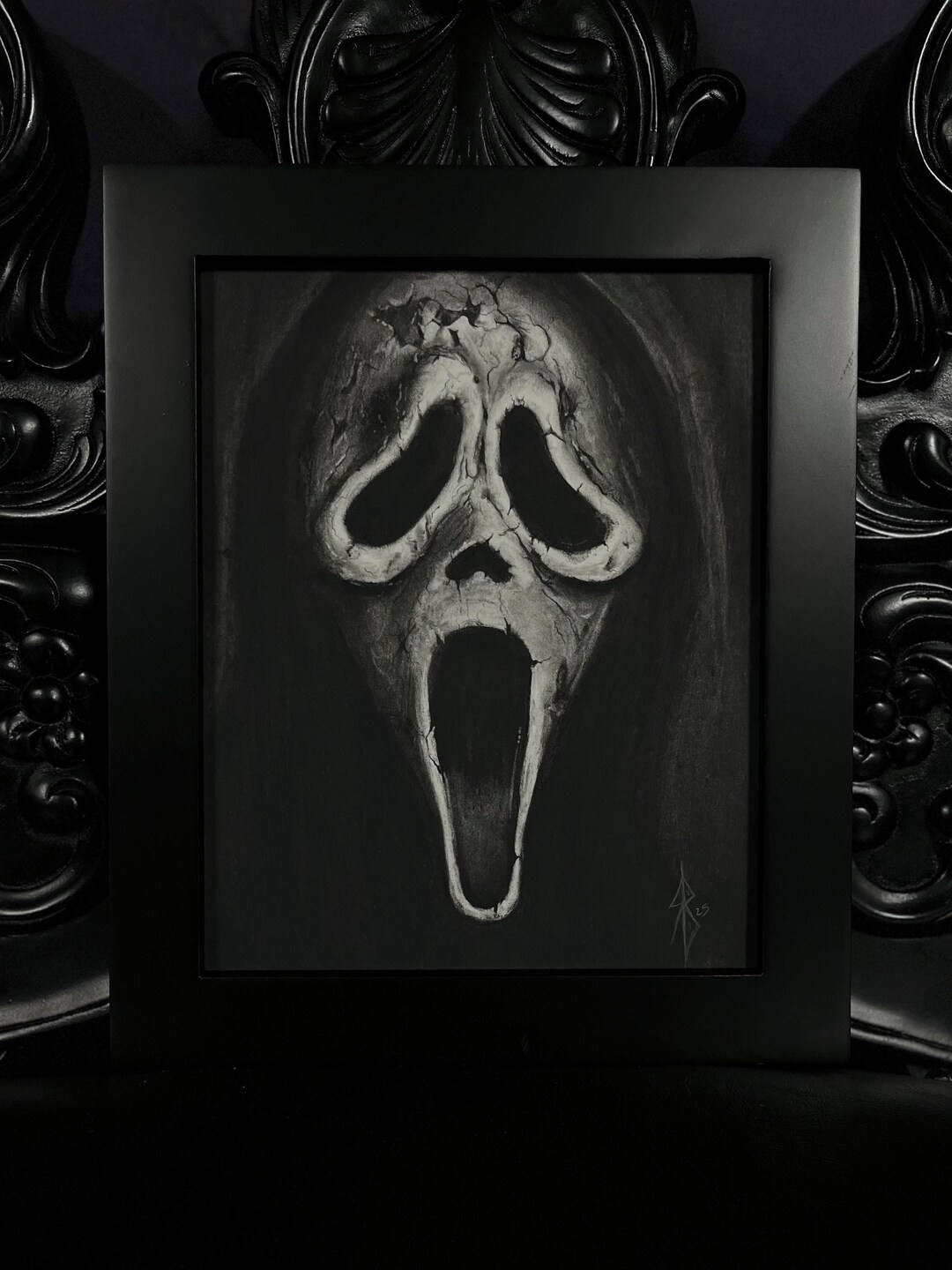 ORIGINAL “ghostface” Portrait Framed Wall Art 8x10 Original Handmade ...