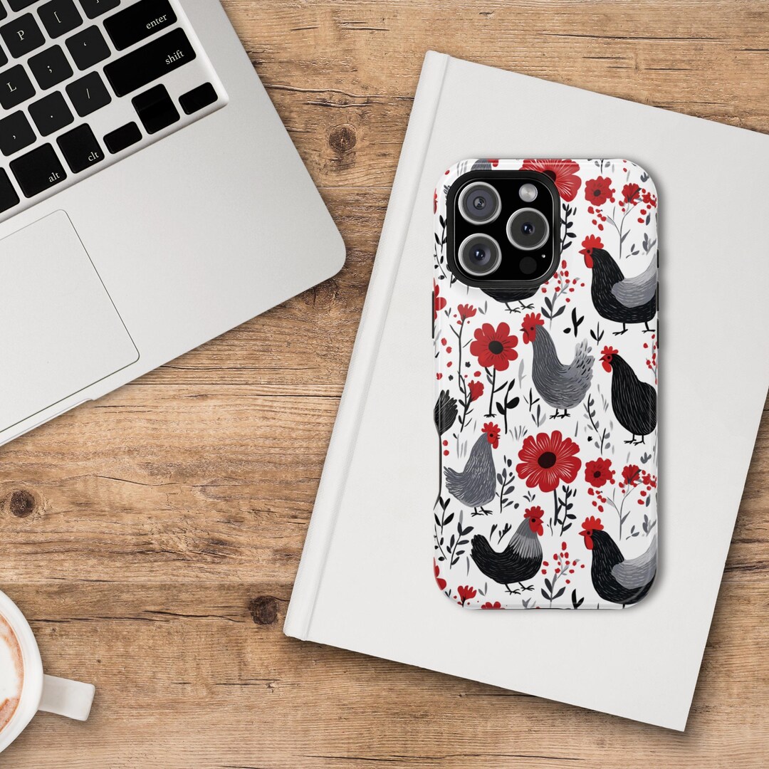 IPhone Case, Cute Chicken and Flower Design, iPhone Samsung Galaxy ...