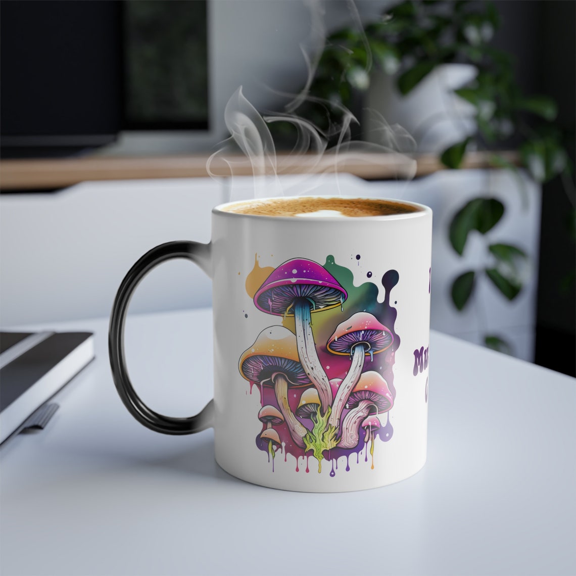 Groovy Mushroom Color Changing Coffee Mug // Magic Morphing Mug // Mycologist Gift - Etsy