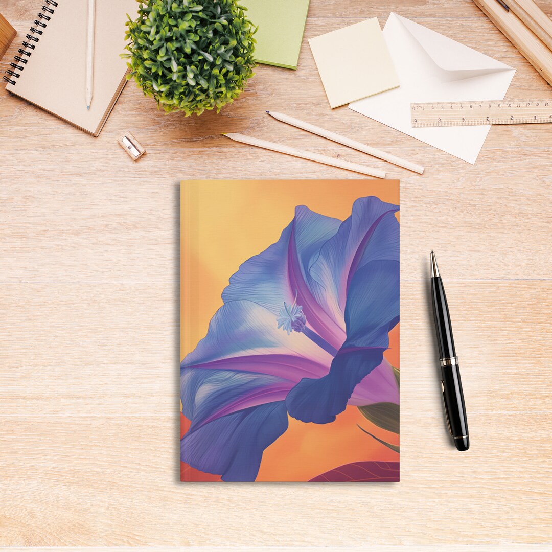 Morning Glory Journal: September Birth Flower, Floral Lined Notebook - Etsy
