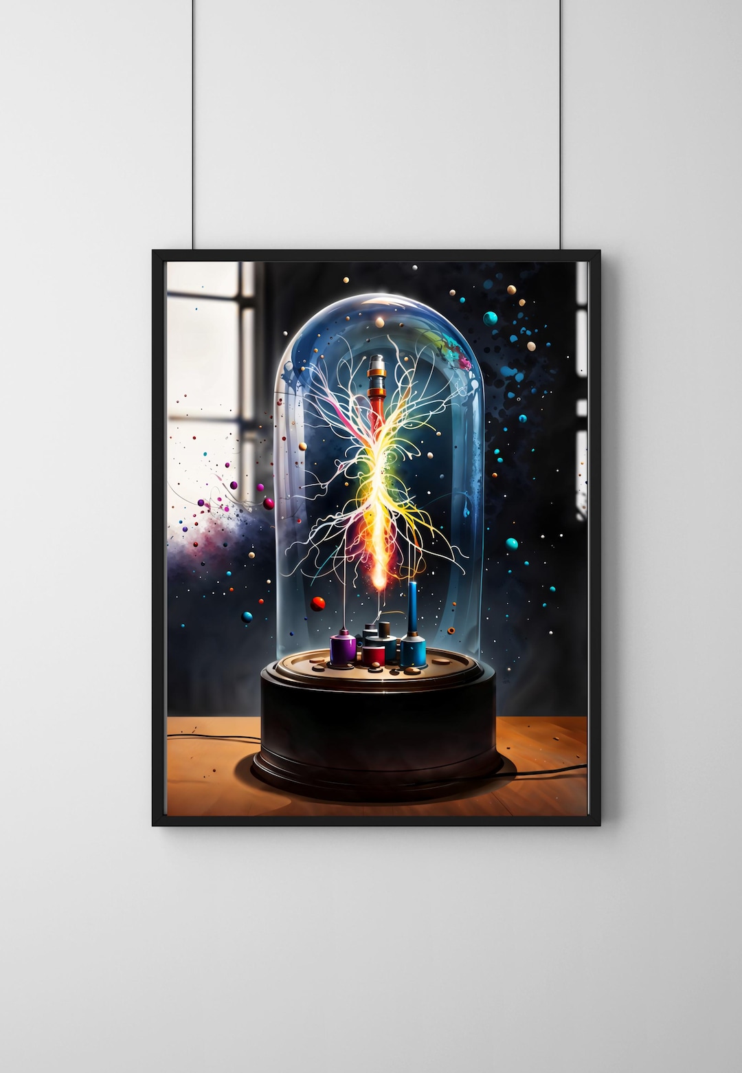 Tesla Coil Wall Art: Vibrant Plasma Lamp Design for Science Fans for ...