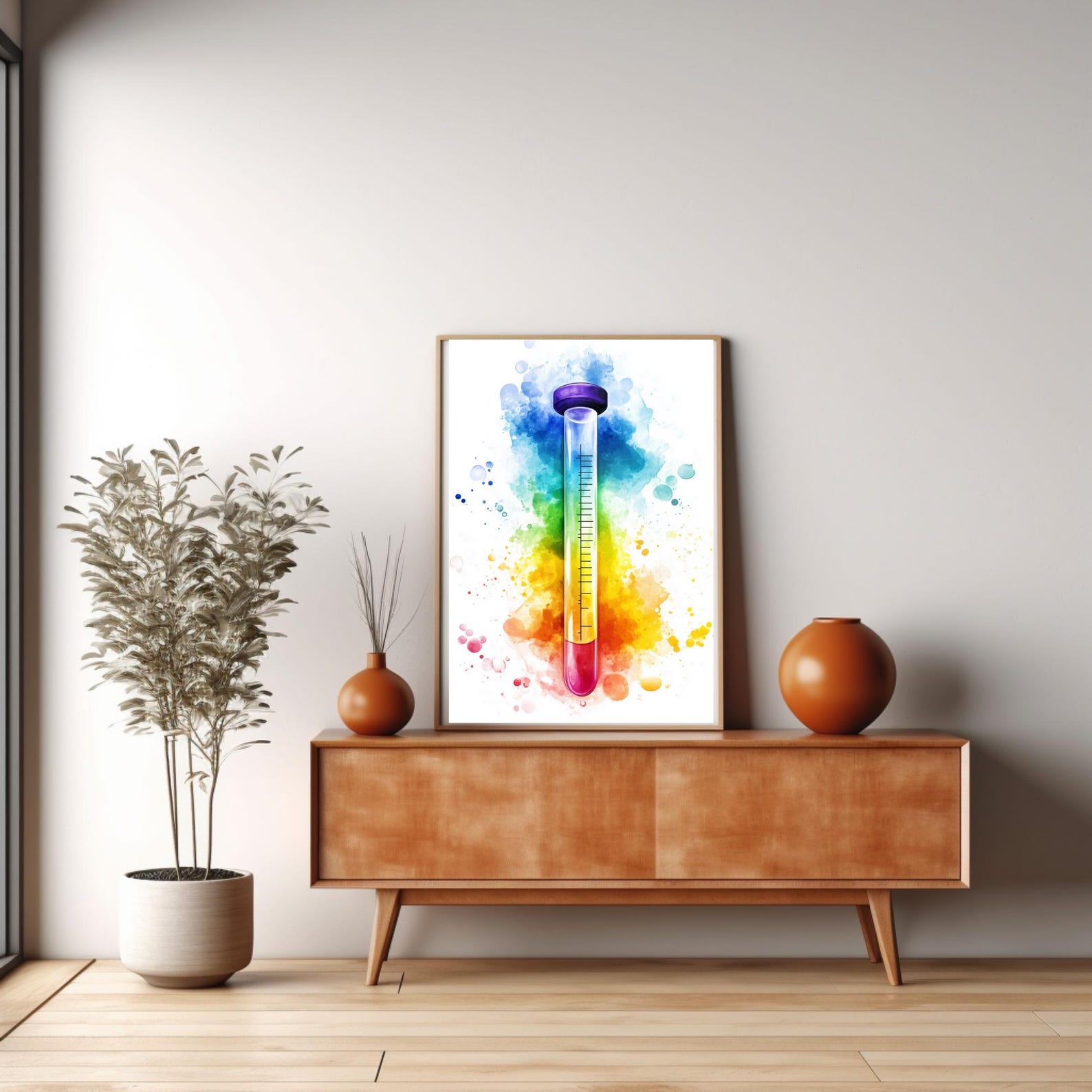 Watercolor Blood Tube Print: Purple Top Medical Art (digital Download ...