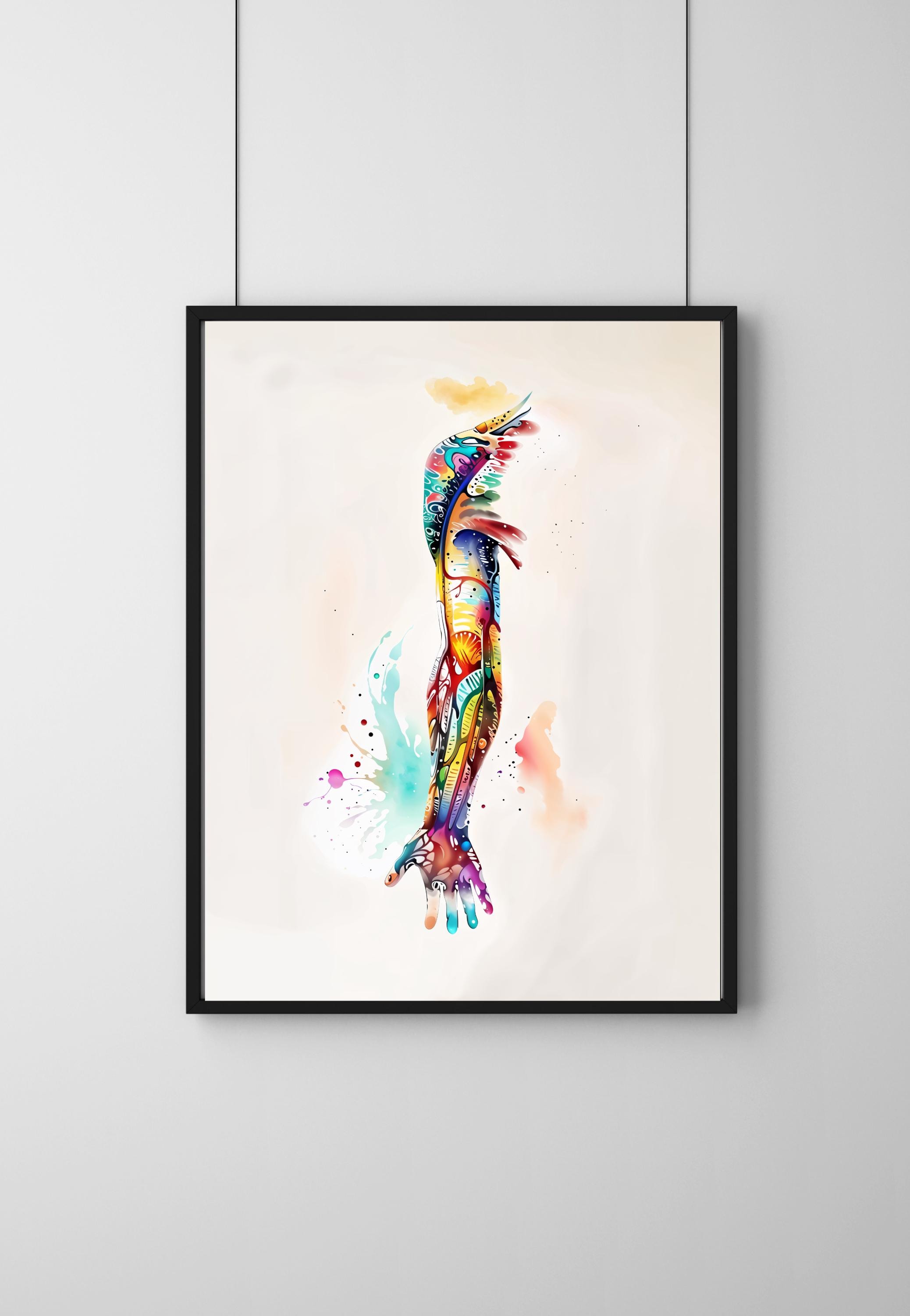Phlebotomy Arm Anatomy Poster: Vibrant AI Art for Medical Decor ...
