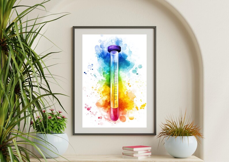 Watercolor Blood Tube Print: Purple Top Medical Art (digital Download ...